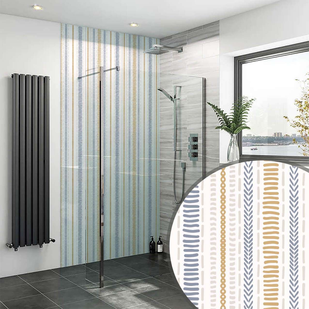 Acrylic TRADITIONAL FRENCH PATTERN 006 SHOWER WALL PANEL Shower Panel ...