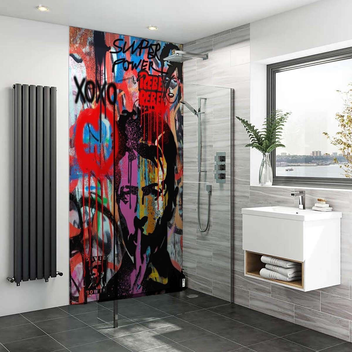 DI-Bond DAVID BOWIE RED Shower Panel - showerboard.co.uk