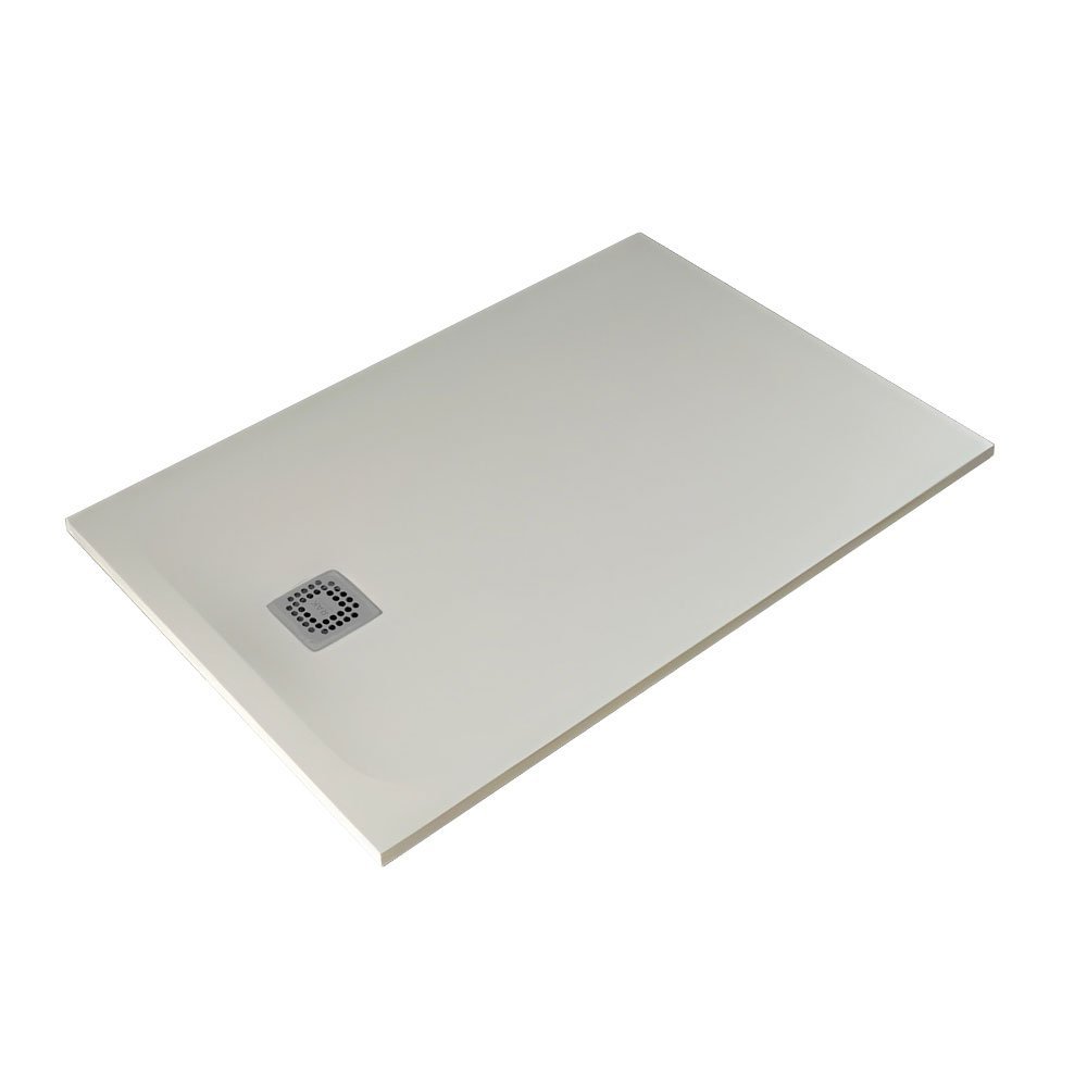 RAK Feeling 1200 x 800mm Greige Stone Resin Shower Tray - Cut To Size ...